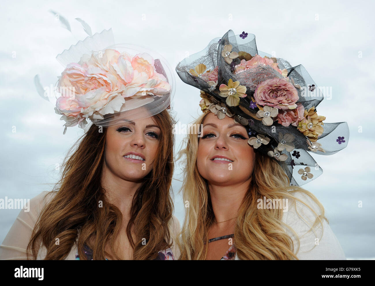 Kerry Topliss and Cherie Griffiths arrive for Ladies Day during Day Two ...