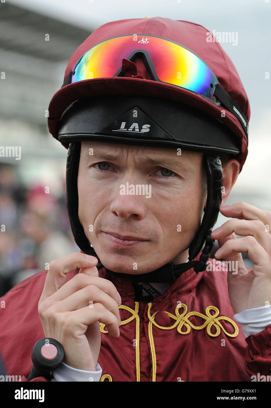 Jockey Jamie Spencer in the parade ring during Day Two of the 2014 ...