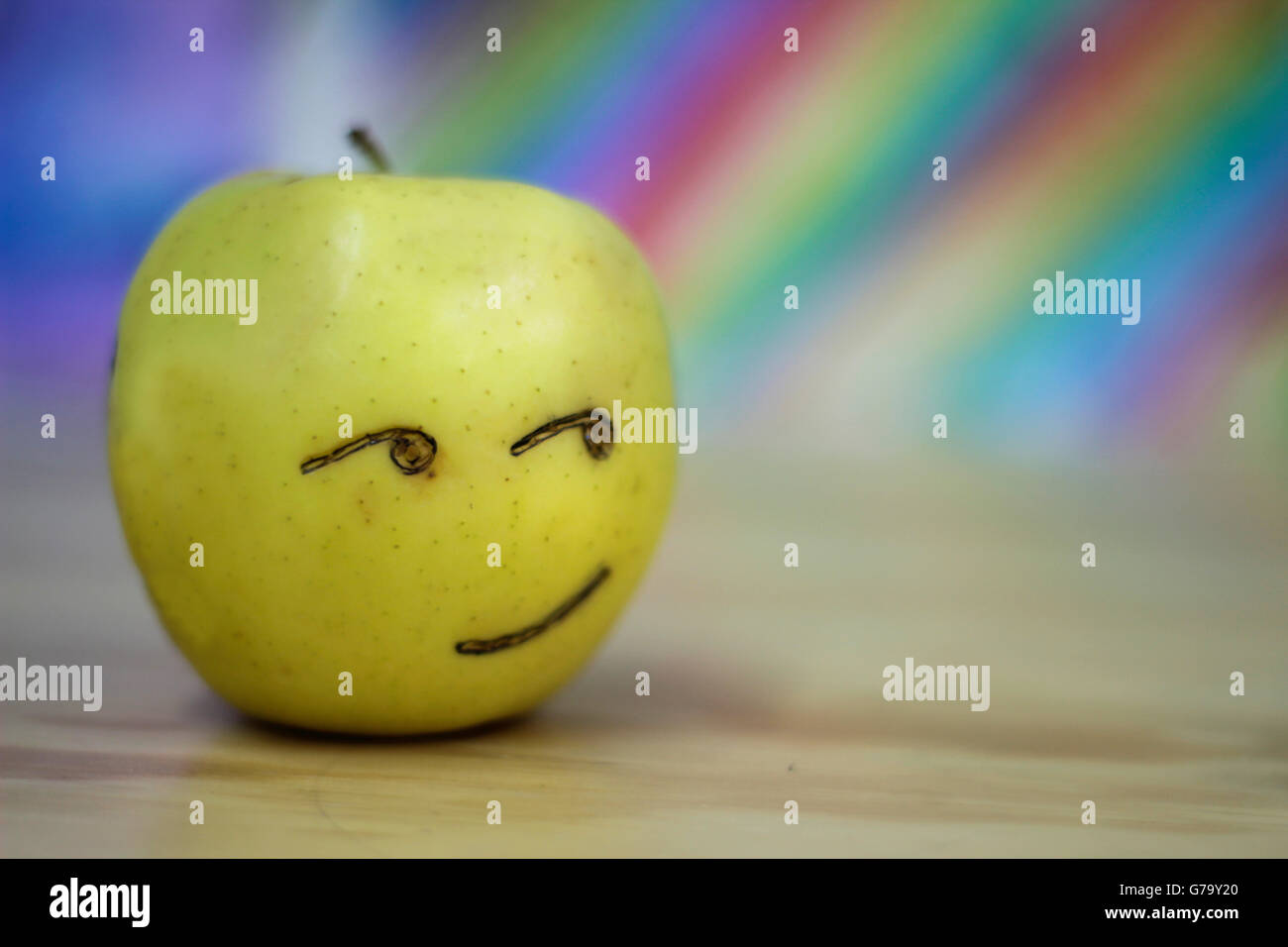 Food face smile hi-res stock photography and images - Alamy