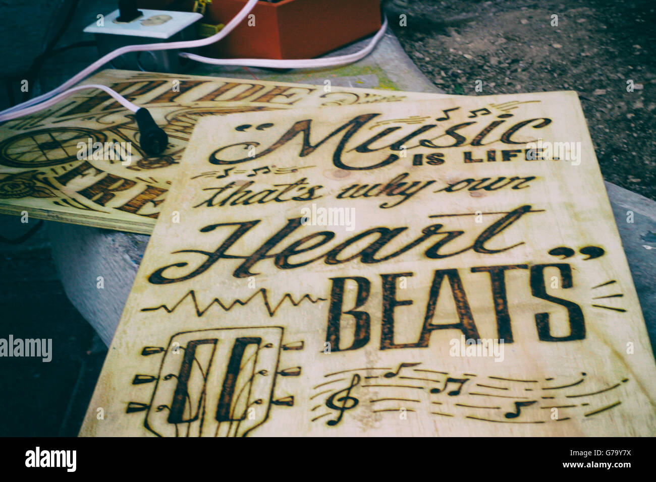 Handwritten letters and burned hi-res stock photography and images - Alamy