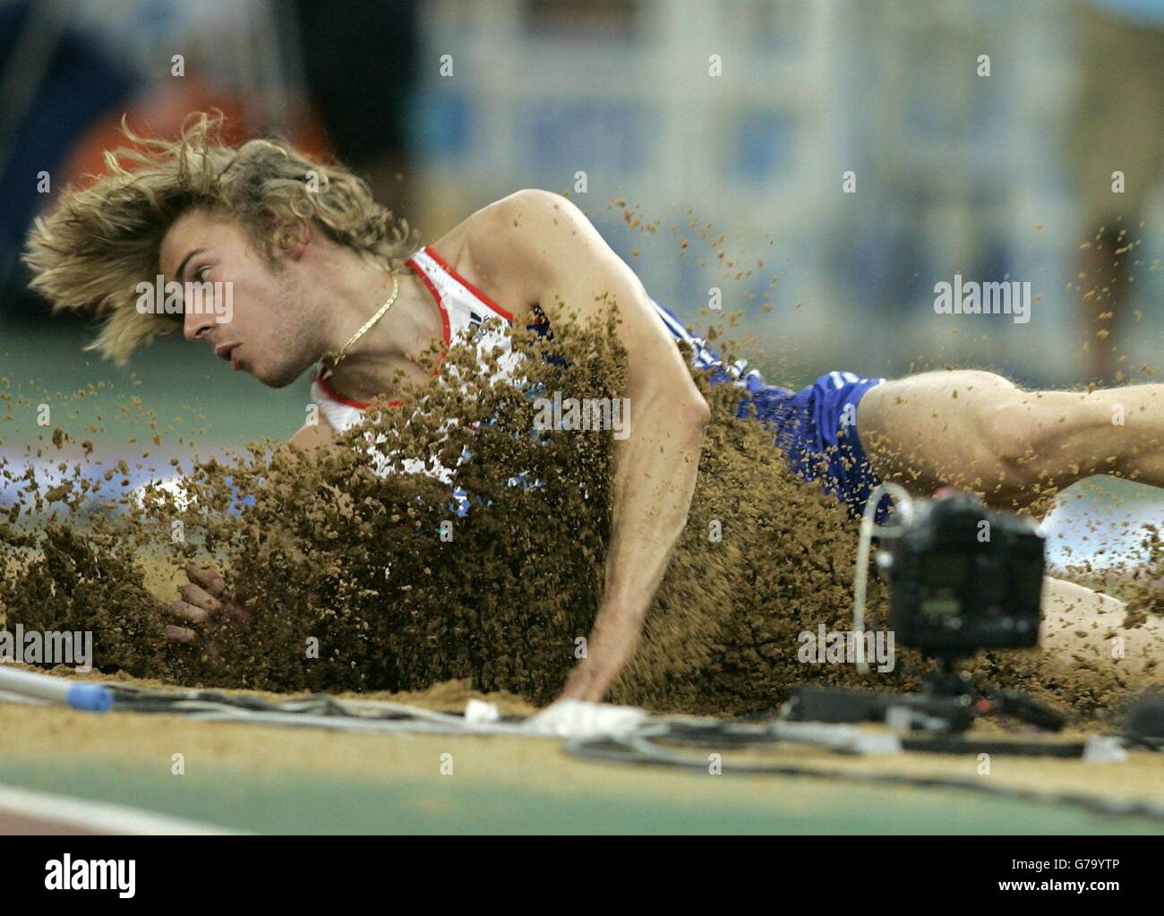 Great Britain's Chris Tomlinson competes in the Men's Long Jump final ...