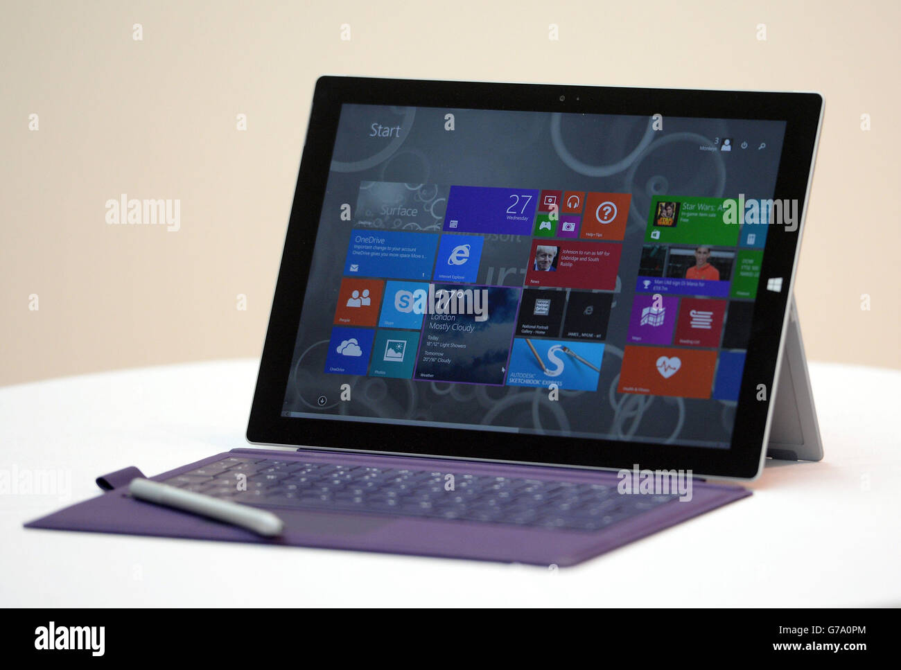 Microsoft's new Surface Pro 3 tablet at the National Portrait Gallery ...