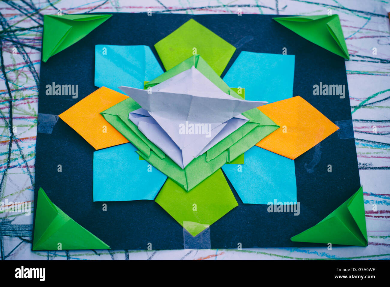 Colorful origami paper figures hi-res stock photography and images - Alamy