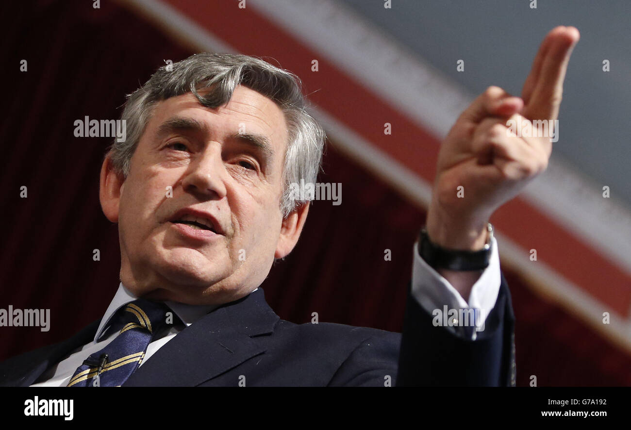 Gordon Brown during a Better Together Scottish referendum event at ...