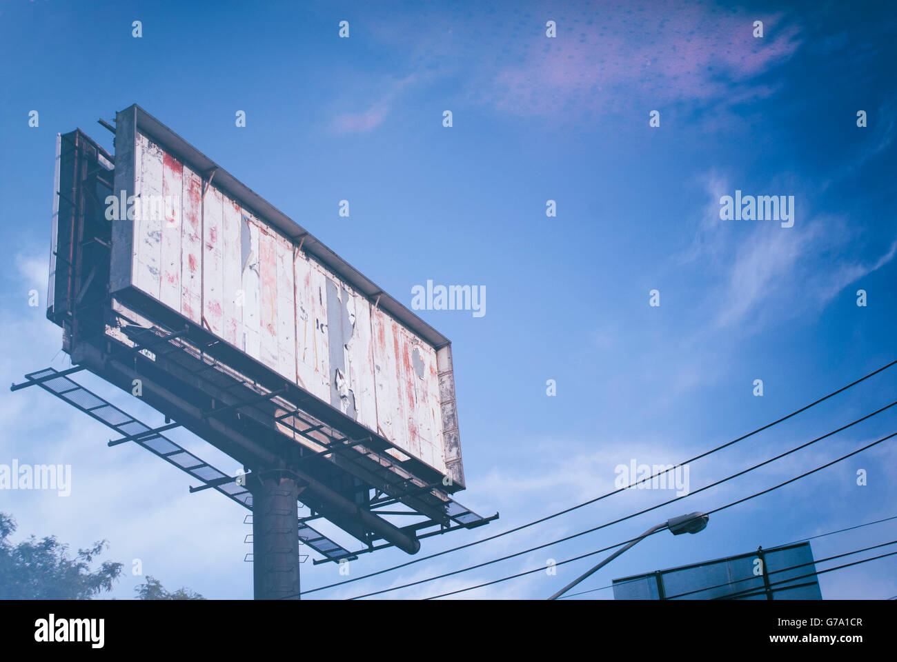 Photograph of an empty panoramic publicity sign Stock Photo - Alamy