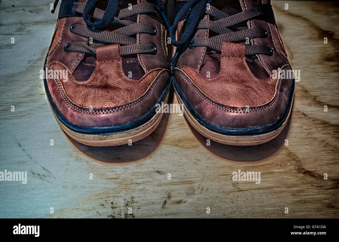 Photograph of a pair of shoes with a retro vintage style Stock Photo ...