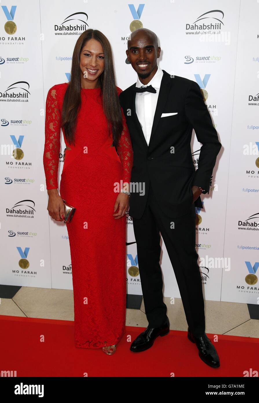 Mo Farah (right) alongside his wife Tania attends his 'Night of ...