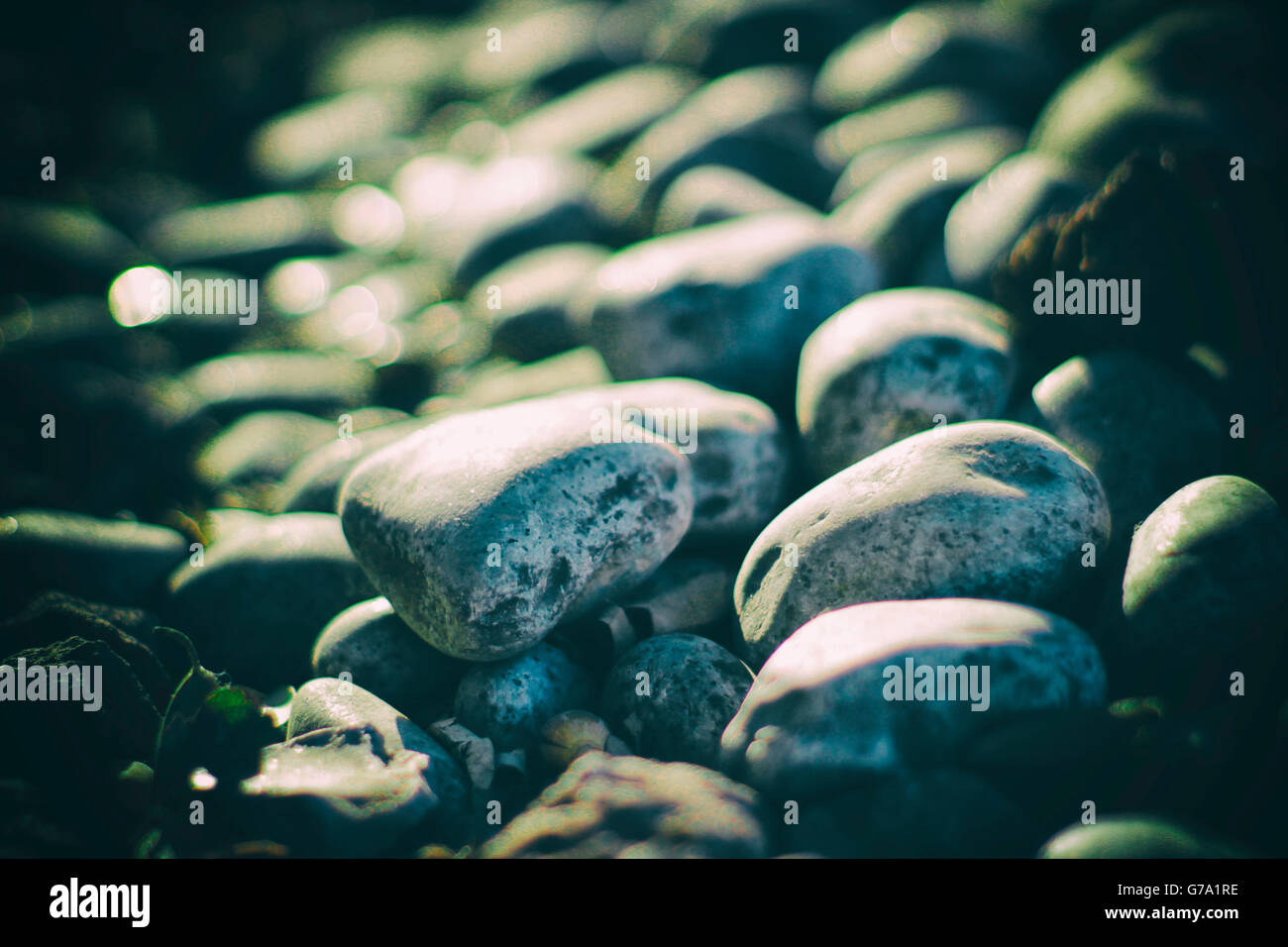 Photograph of some river gray smooth stones Stock Photo - Alamy