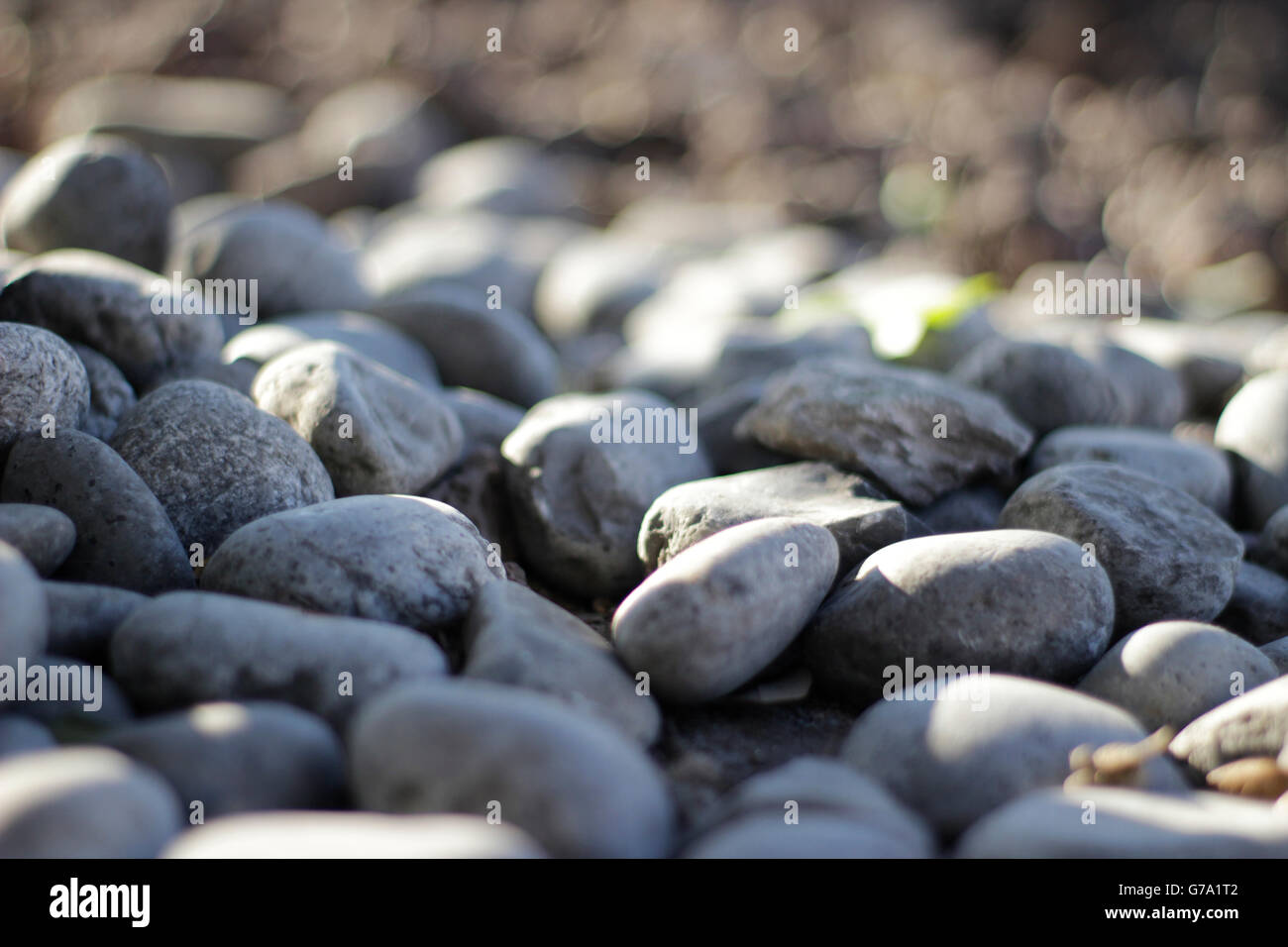 Photograph of some river gray smooth stones Stock Photo - Alamy