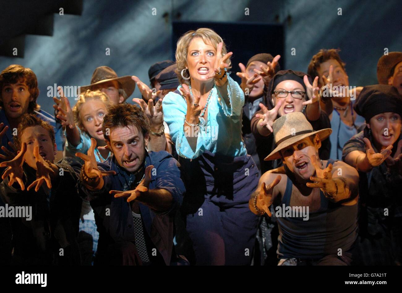 Helen Hobson and the cast of Mamma Mia! in Belfast Stock Photo - Alamy