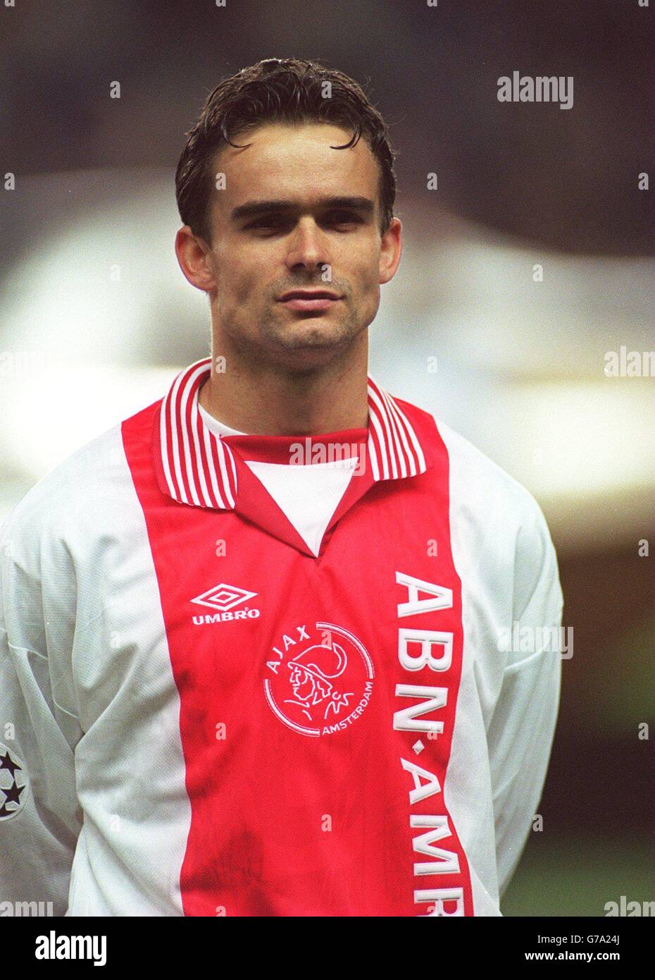 Soccer. UEFA Champions League. Rangers v Ajax Amsterdam. Marc Overmars ...