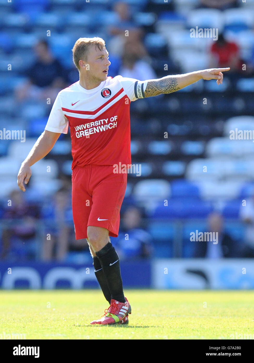Soccer pre season friendly portsmouth v charlton athletic fratton park ...