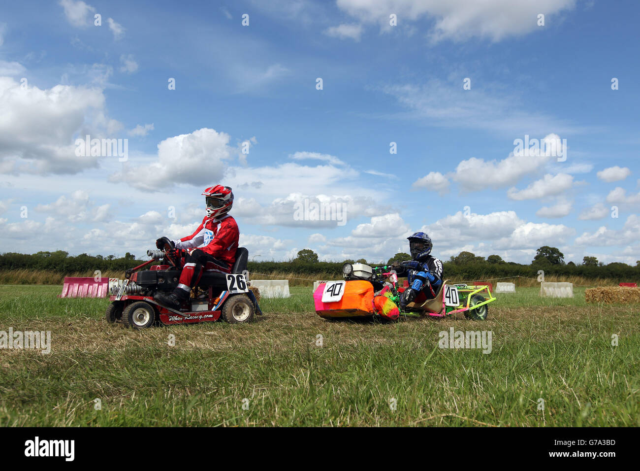 British Lawn mower race - Sussex Stock Photo - Alamy