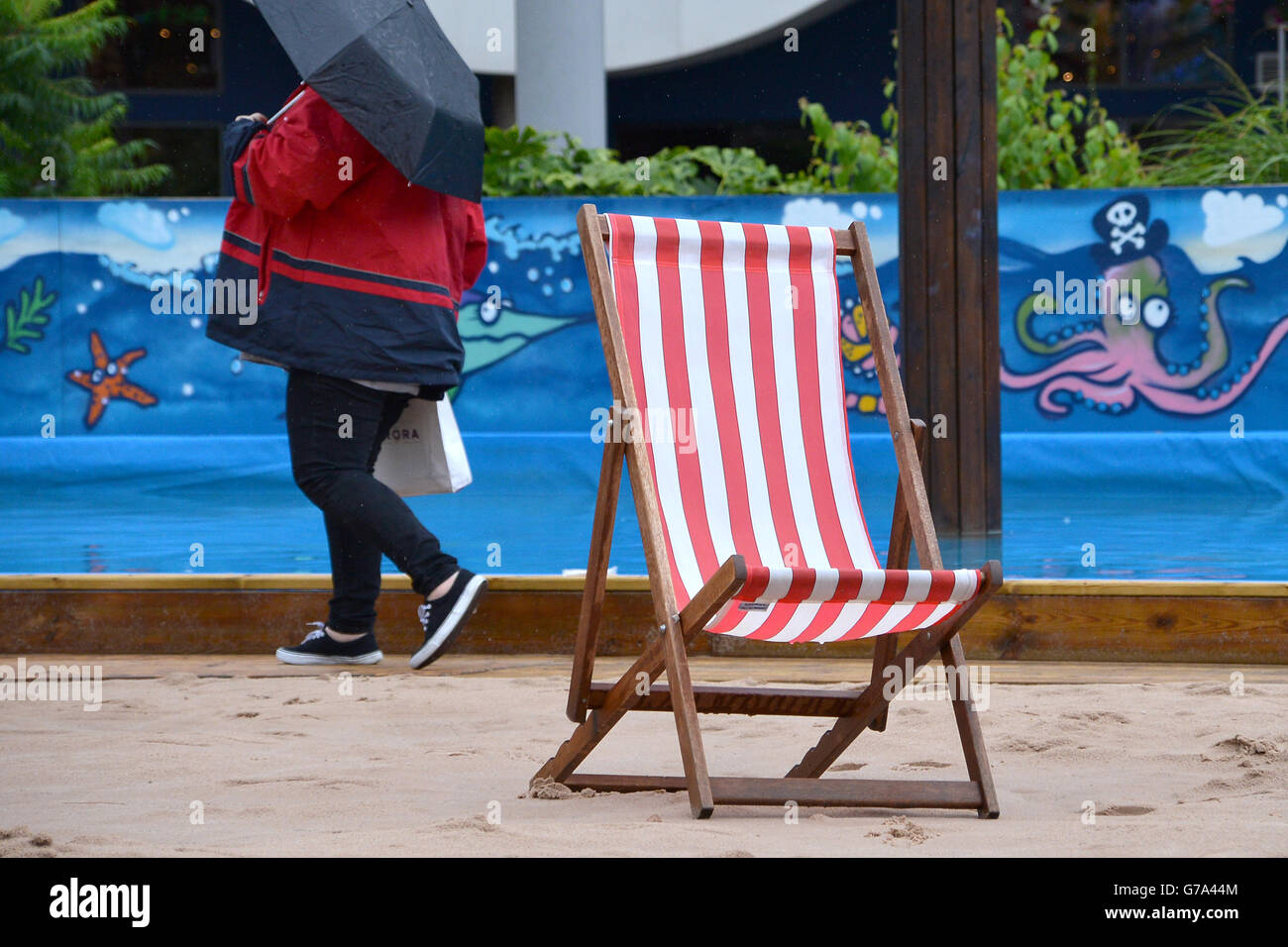 An empty Nottingham Riviera beach as the remnants of Hurricane Bertha ...
