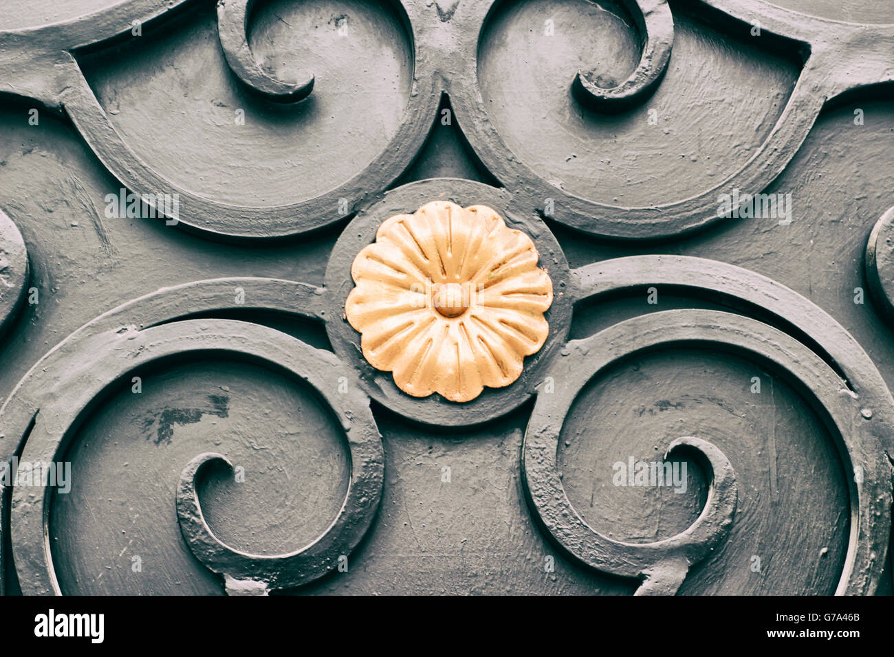Wrought iron steel flower decoration hi-res stock photography and ...