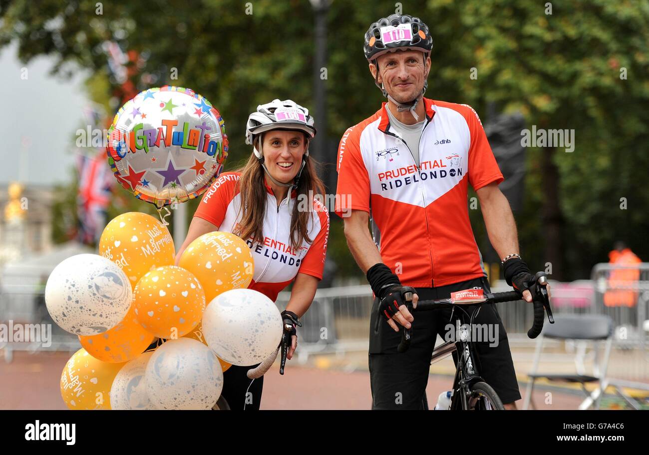 Newlyweds Gary Watson and Lisa Russell after they tied the knot en ...