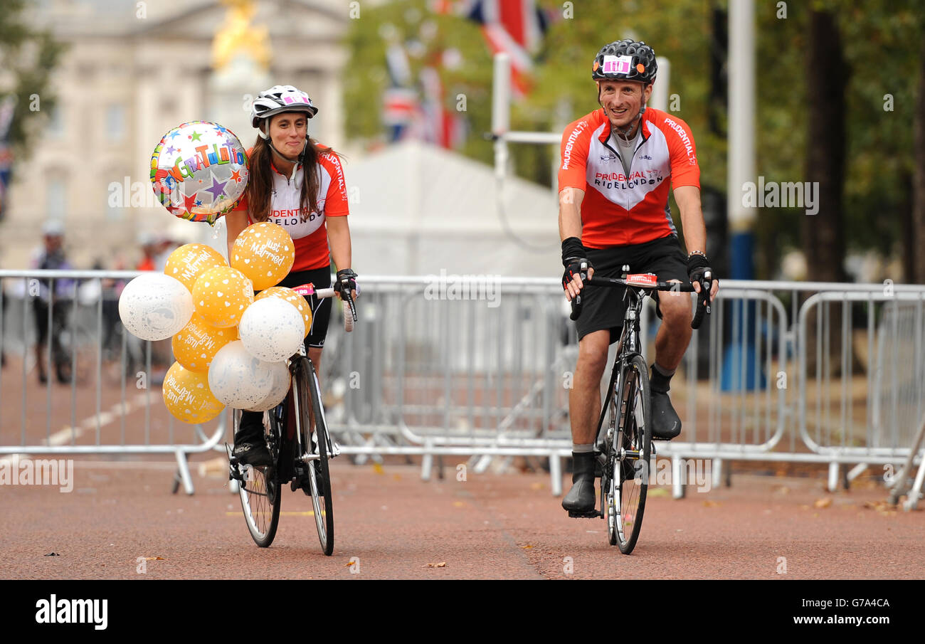 Newlyweds Gary Watson and Lisa Russell after they tied the knot en ...