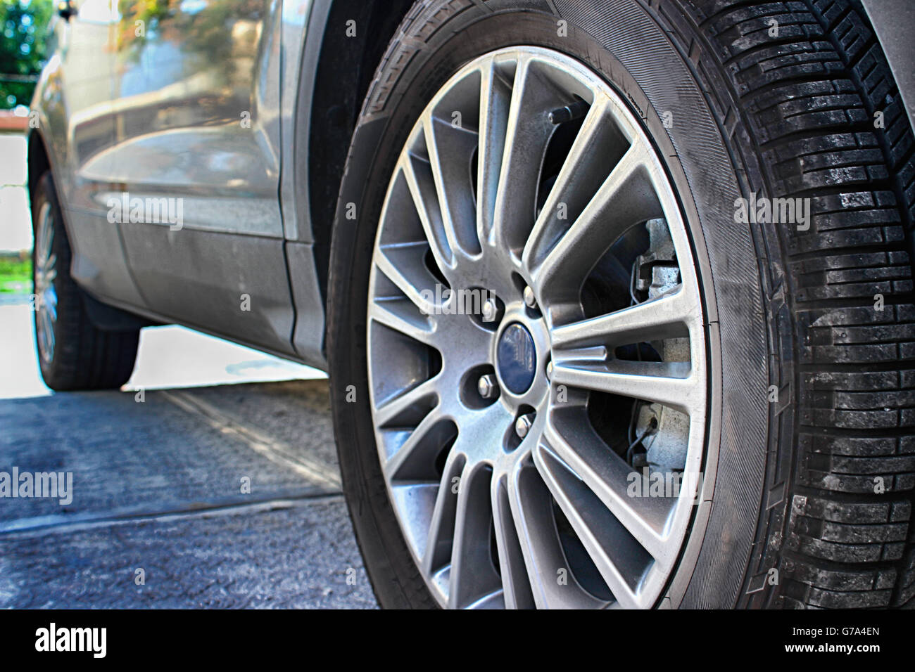 Photograph of car rubber tire or wheel Stock Photo - Alamy
