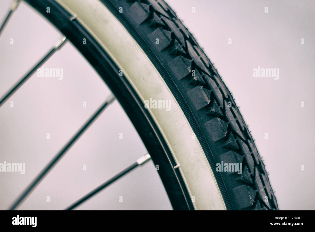 Photograph of a bicycle tire closeup Stock Photo - Alamy