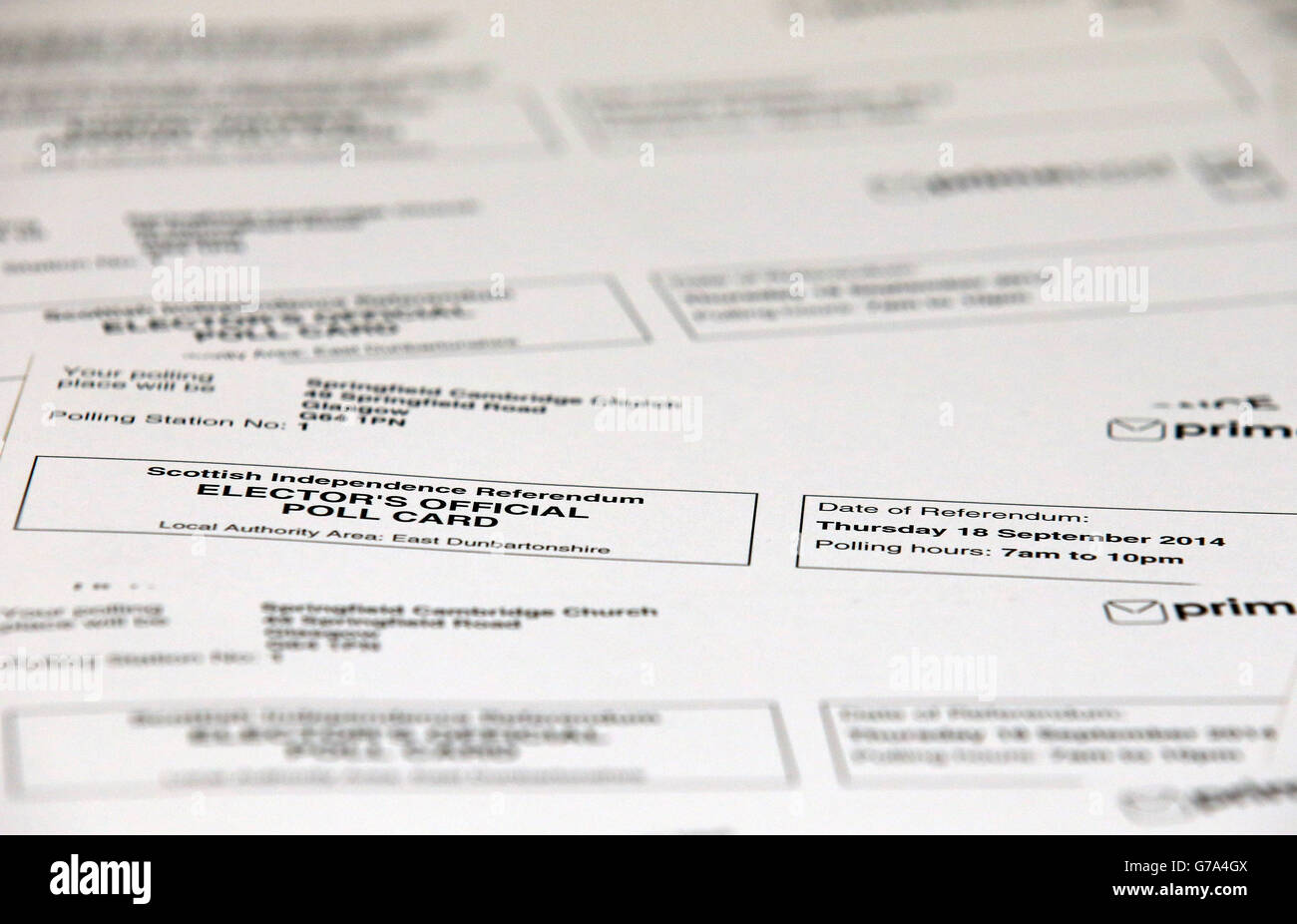 Printed ready issued scottish independence referendum hi-res stock ...