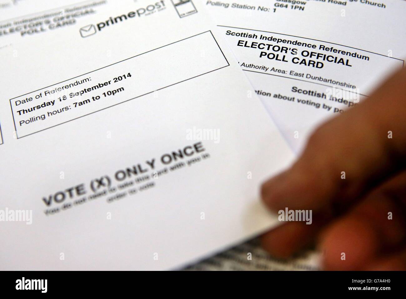 Printed ready issued scottish independence referendum hi-res stock ...
