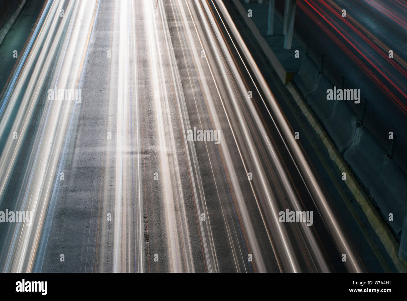 Photograph of some urban car lights in a night scene Stock Photo - Alamy