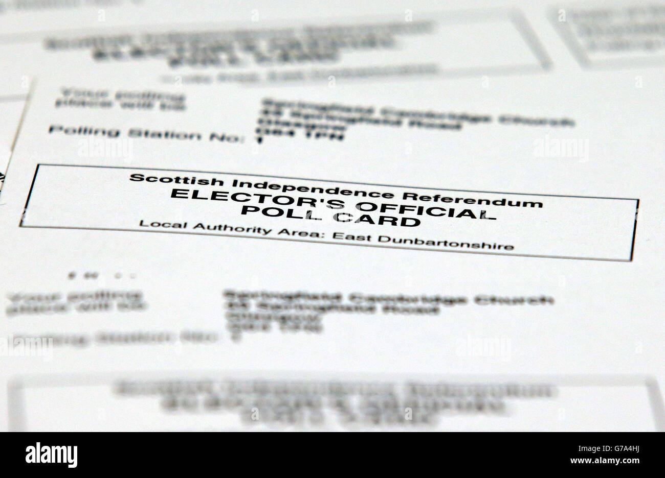 Printed ready issued scottish independence referendum hi-res stock ...
