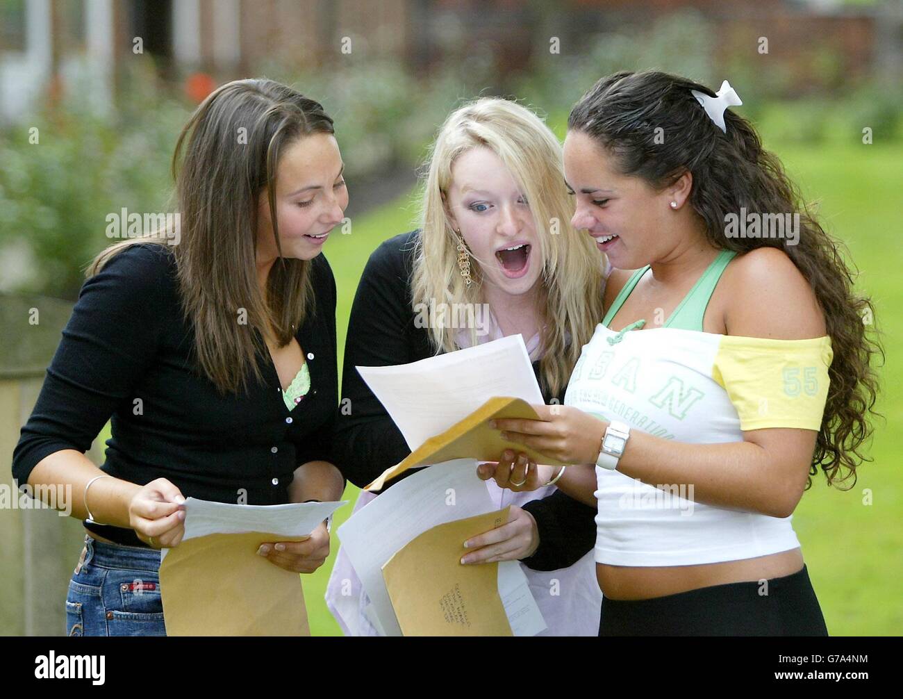A-Level students (left to right) Melissa Williams (4 A grades), Georgia ...