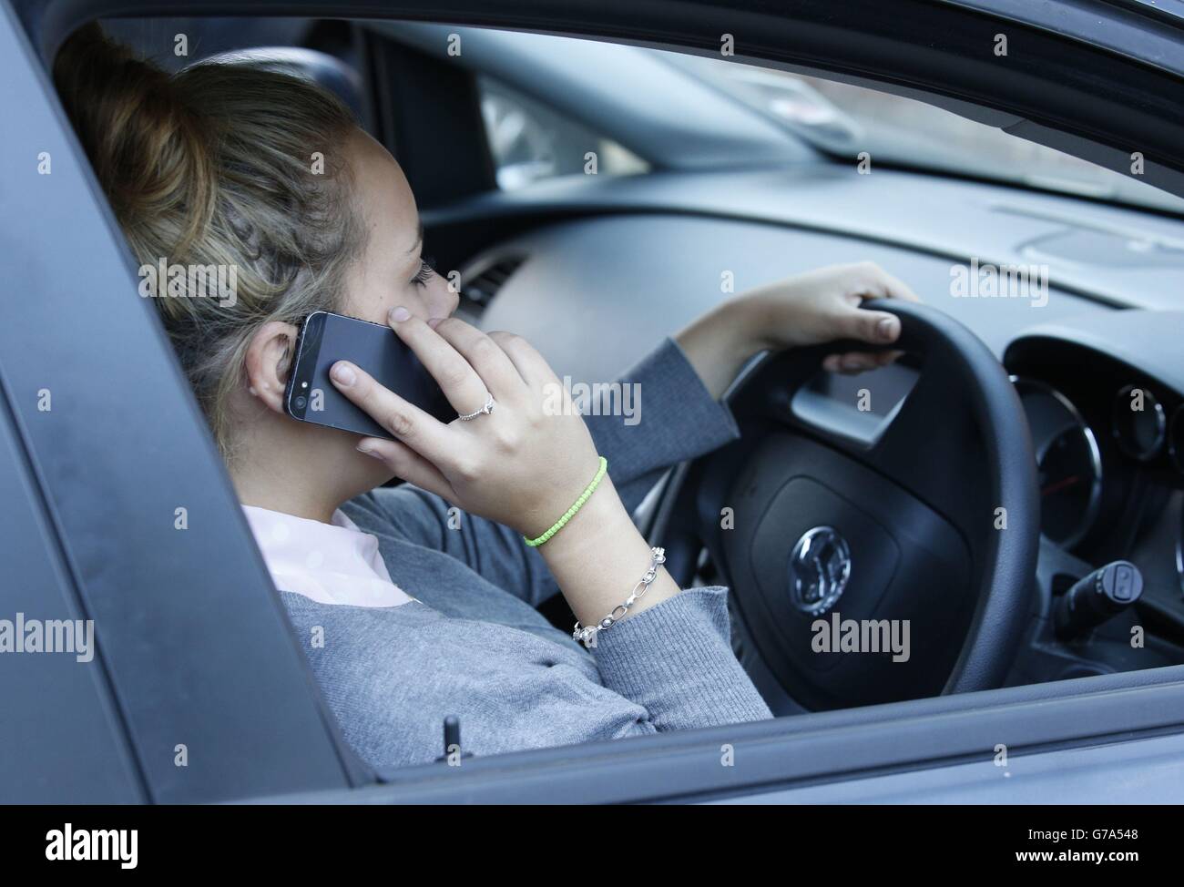 Picture posed by model woman driving hi-res stock photography and ...