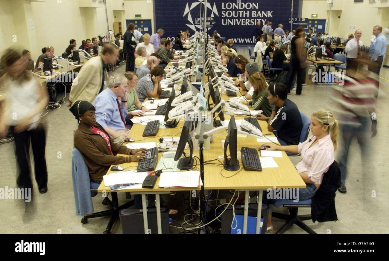 University Clearing Centre Stock Photo - Alamy