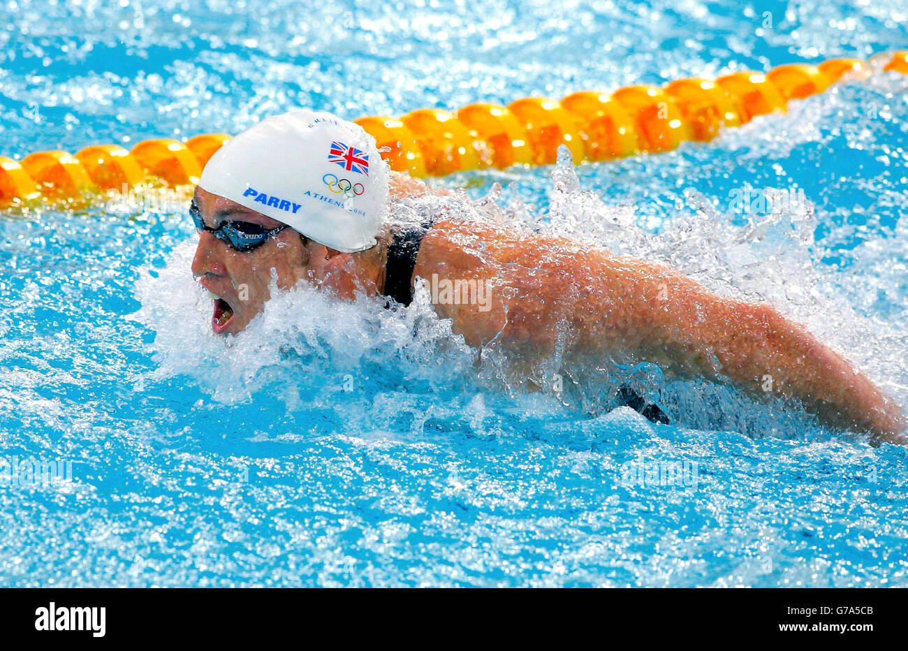 Stephen Parry celebrates with his Bronze medal Stock Photo - Alamy