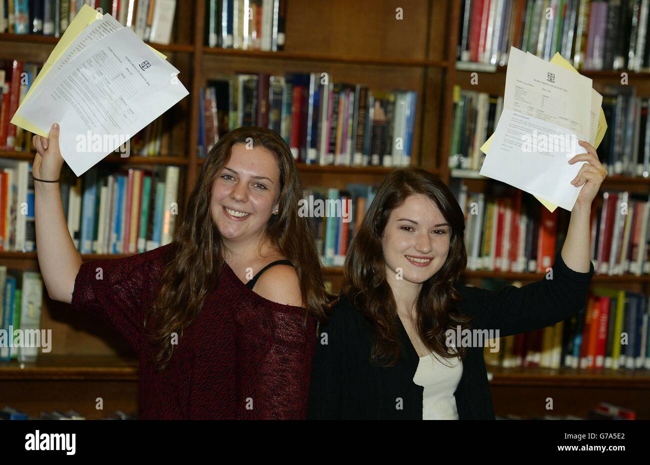 Elspeth Frazer, 18, with 3 A's and Lucy Milner, 18, (right) with 4 A's ...