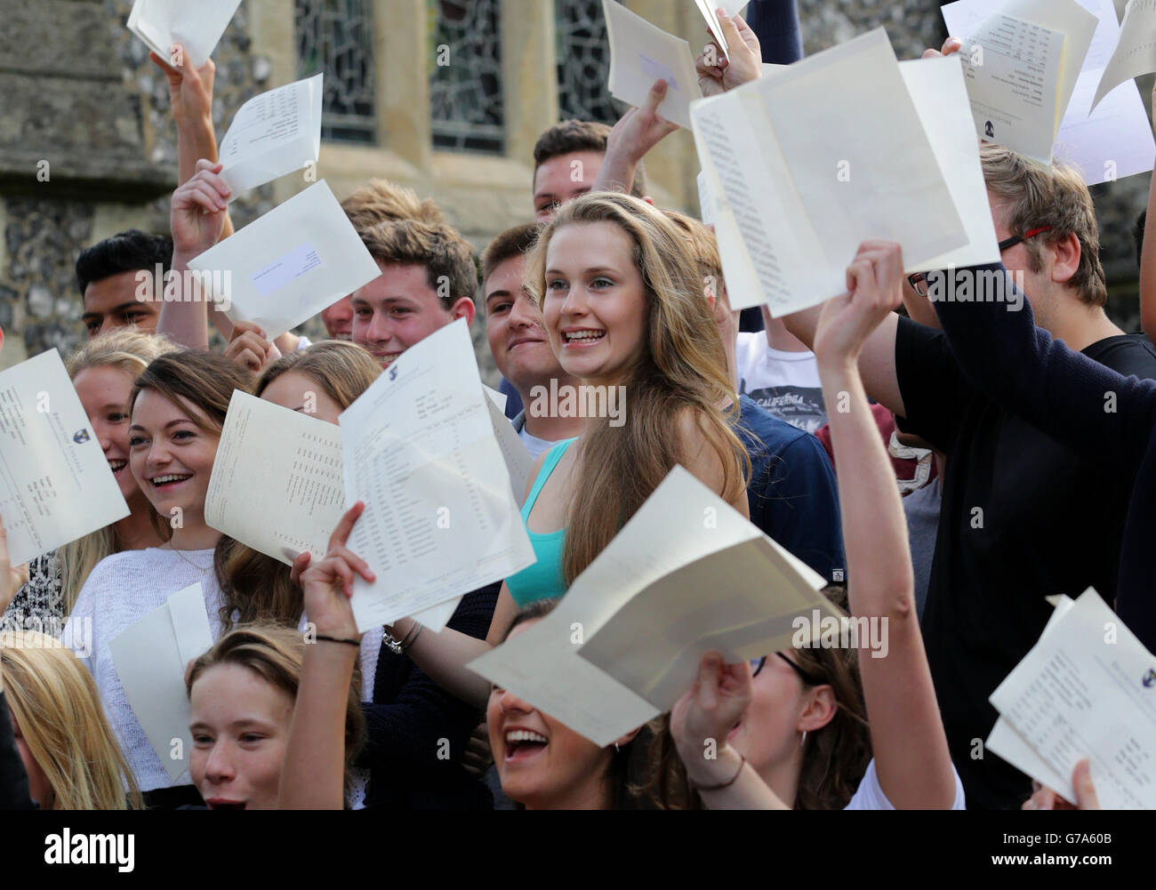Tabitha Jackson (middle) celebrates getting 4 A*s in her A-level ...