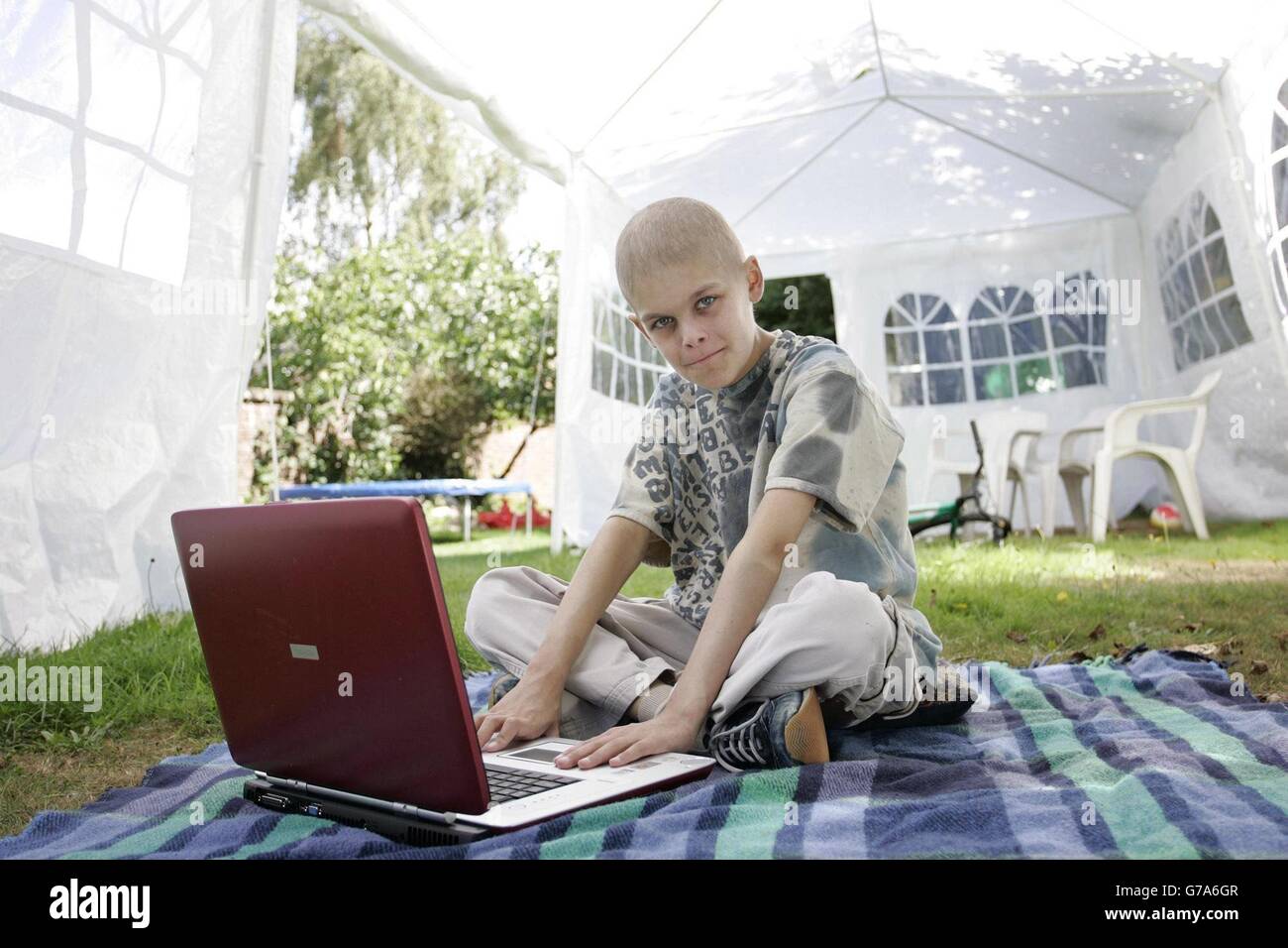 Joshua hartley sits home in romsey hi-res stock photography and images ...
