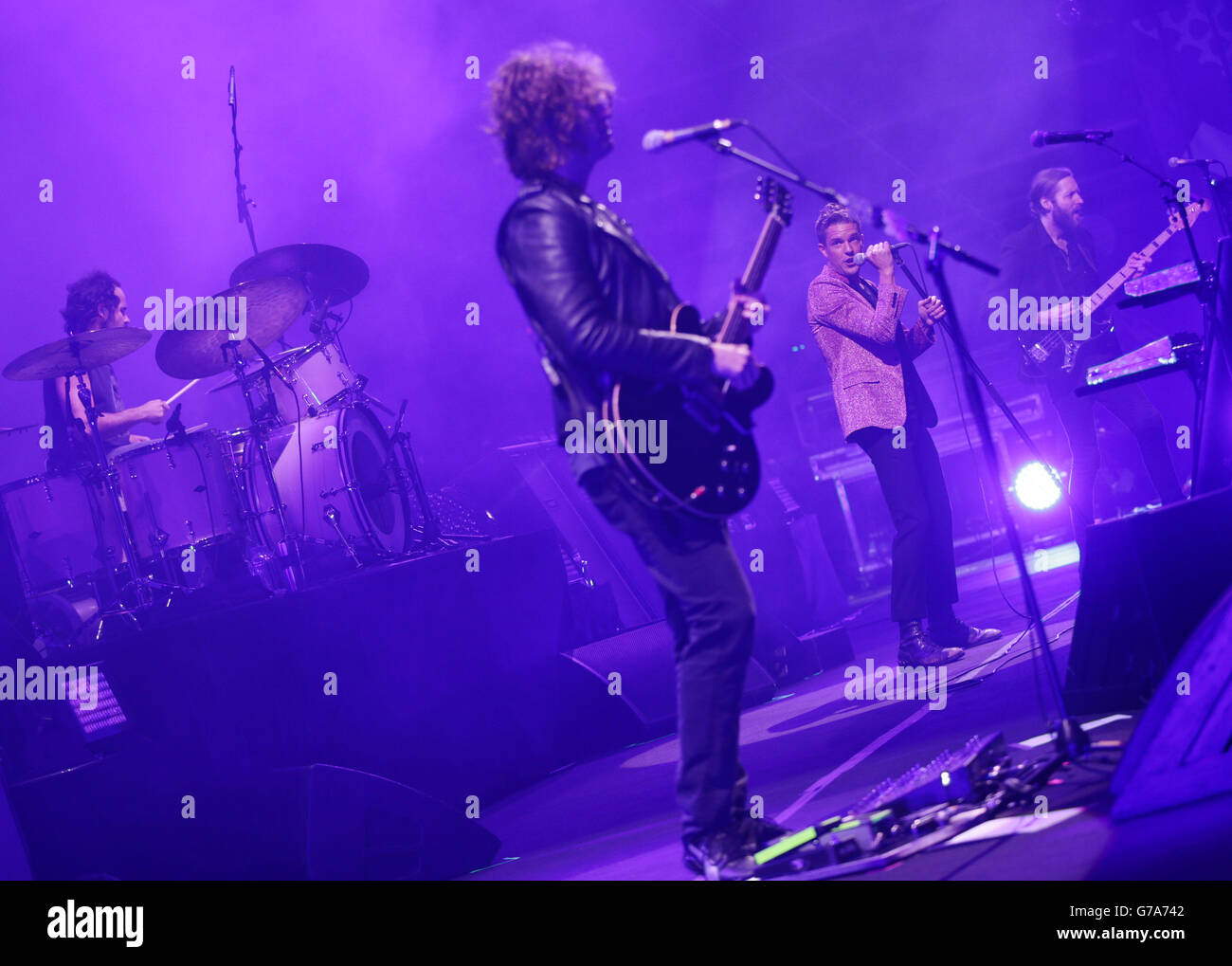 The killers at the festival at hylands park in chelmsford hi-res stock ...