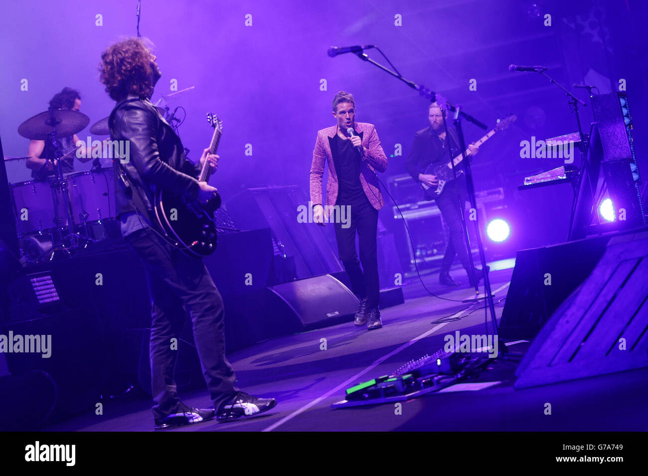 The Killers performing on the Main Stage during day two of the V ...