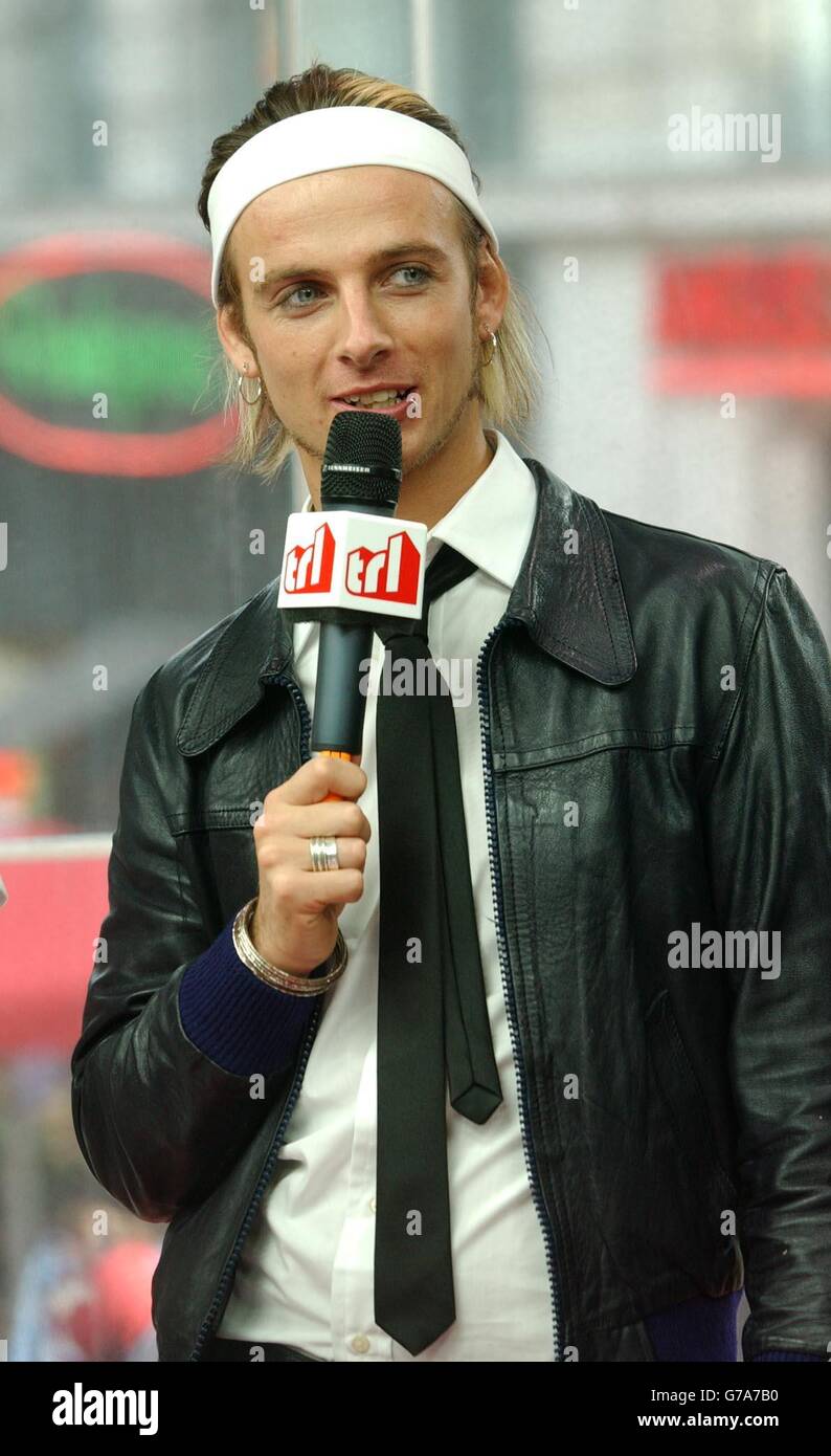 A member of rock band The Lostprophets during their guest appearance on ...