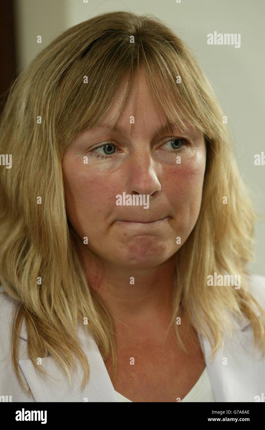 Sheila Fisher fights back her emotions at a Hampshire Police press ...