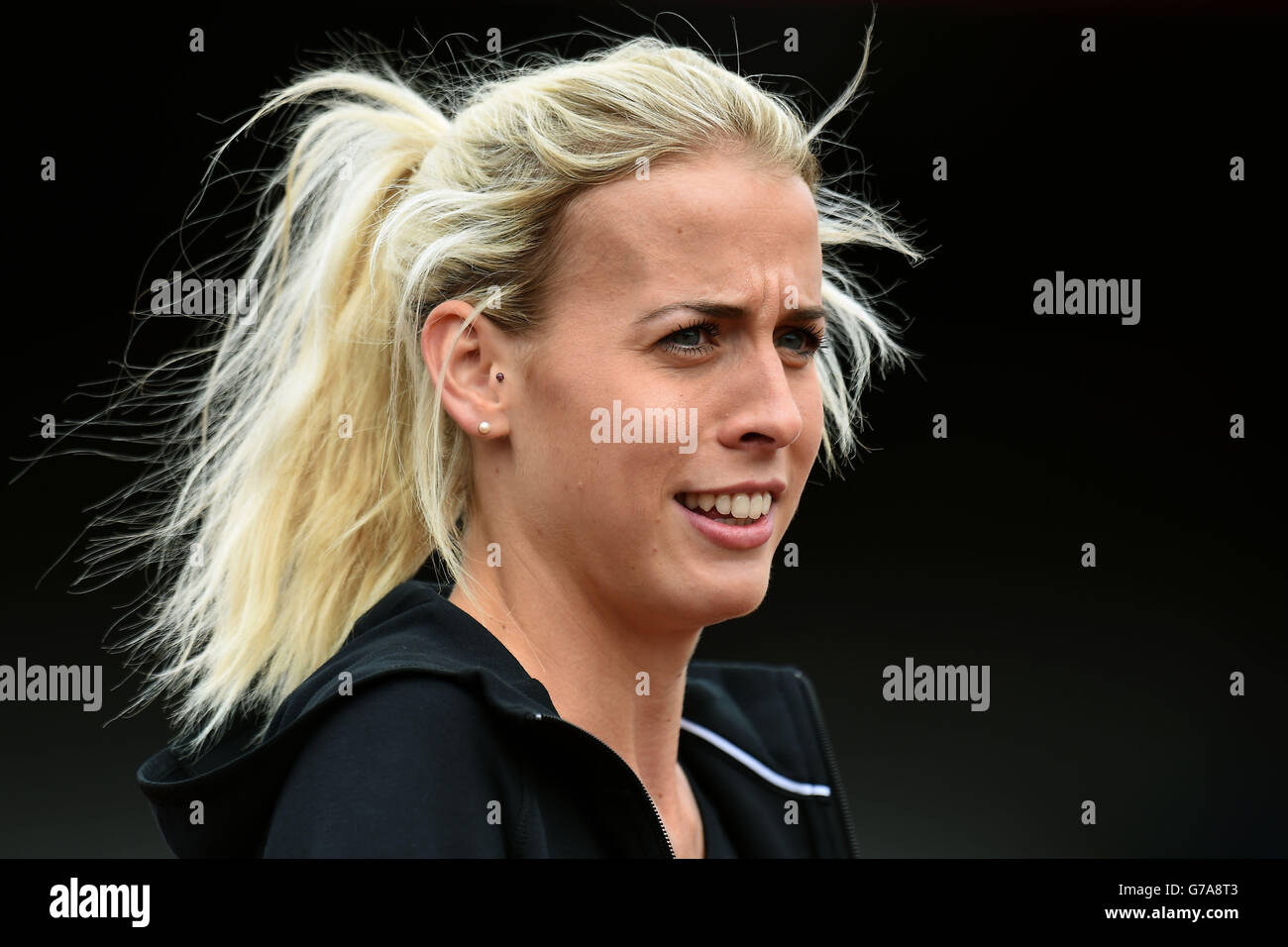 Great britains lynsey sharp during photocall at the alexander stadium ...