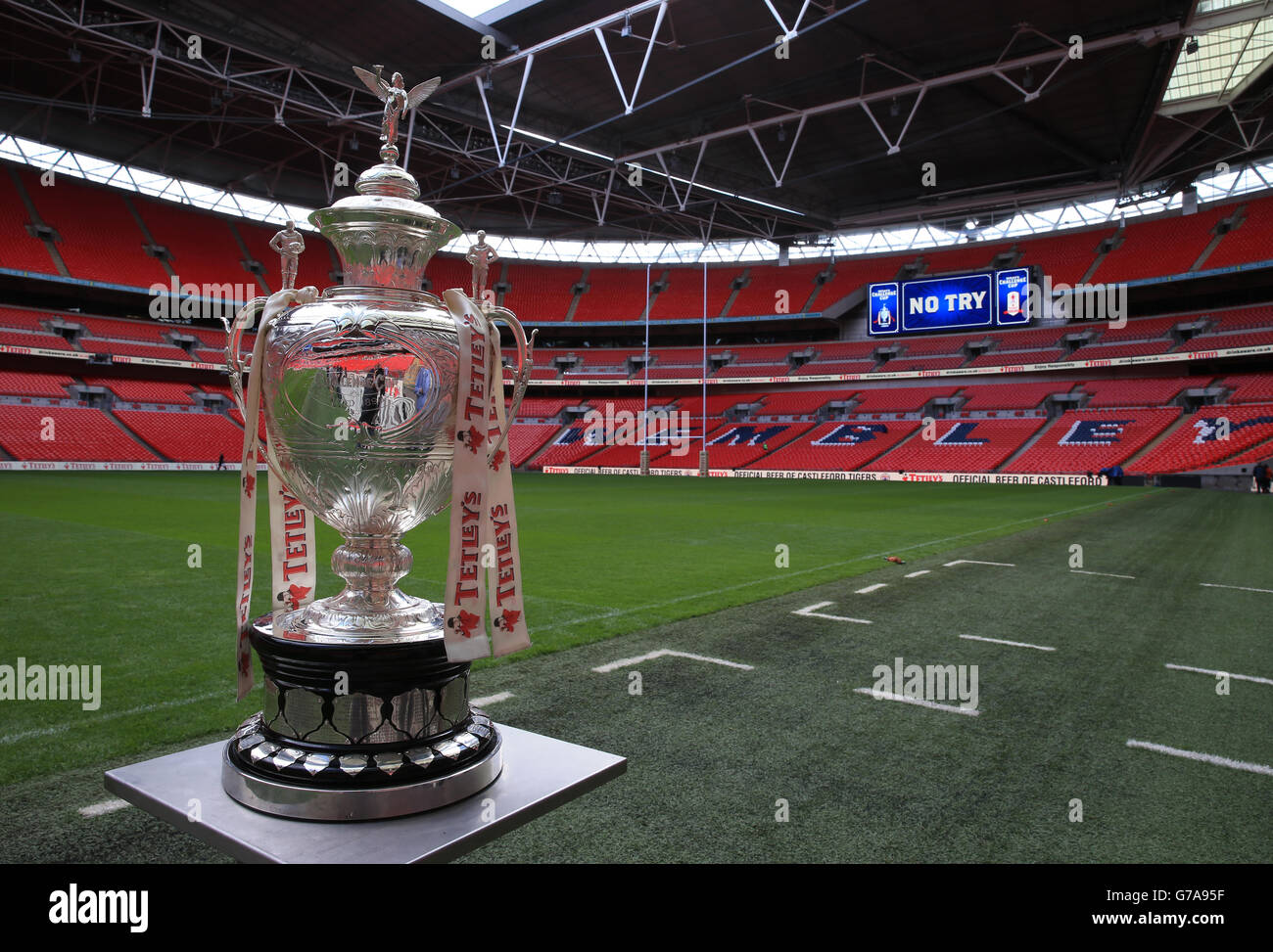 The Tetley's Challenge Cup trophy on display during walkabout at ...