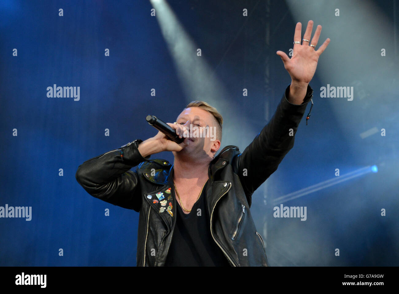 Macklemore, real name Ben Haggerty, performs during day one of Leeds ...
