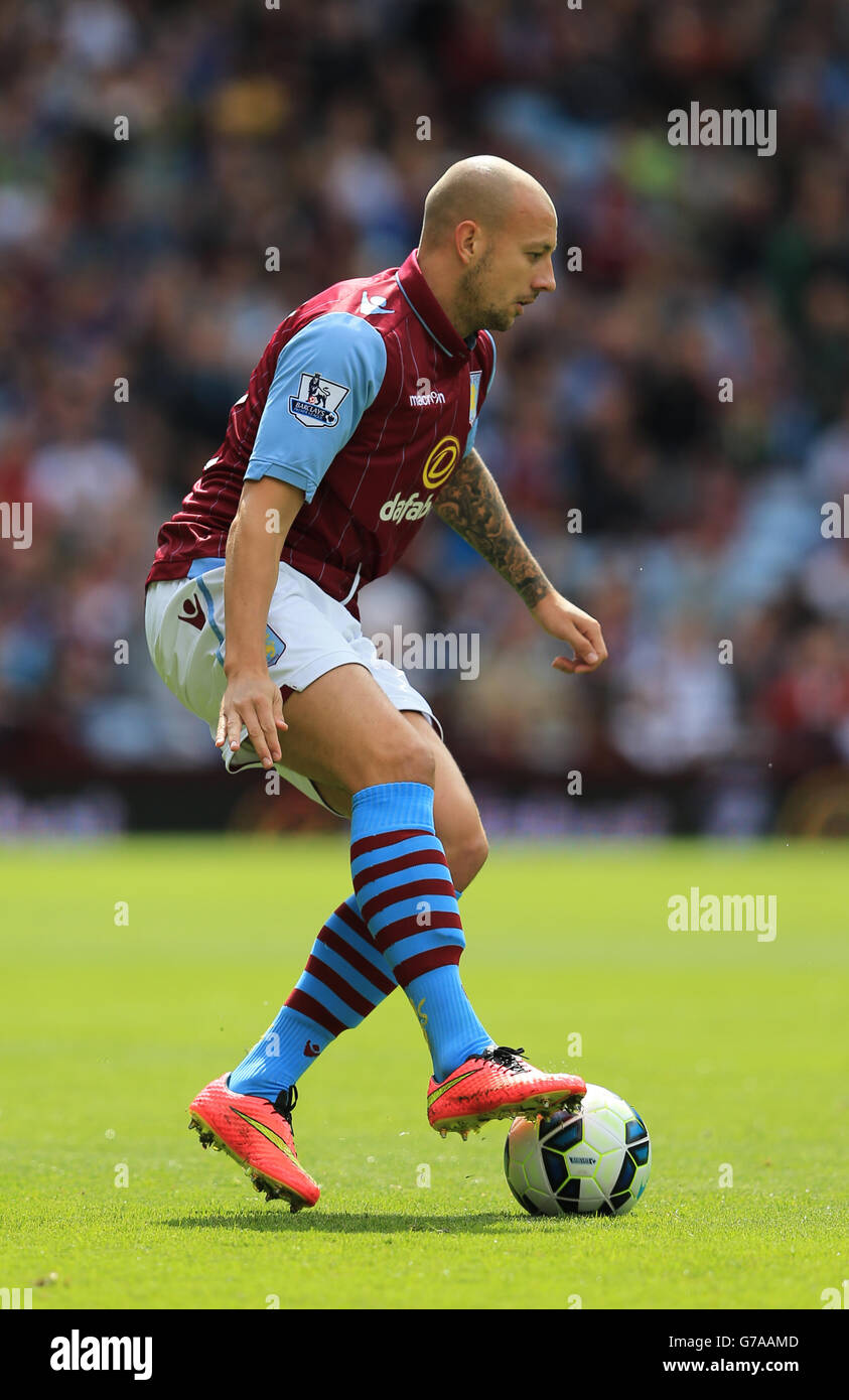 Aston villas alan hutton barclays premier league match villa park hi ...