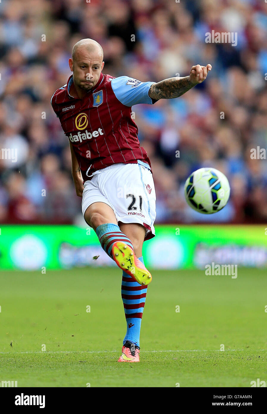 Aston Villa's Alan Hutton during the Barclays Premier League match at ...