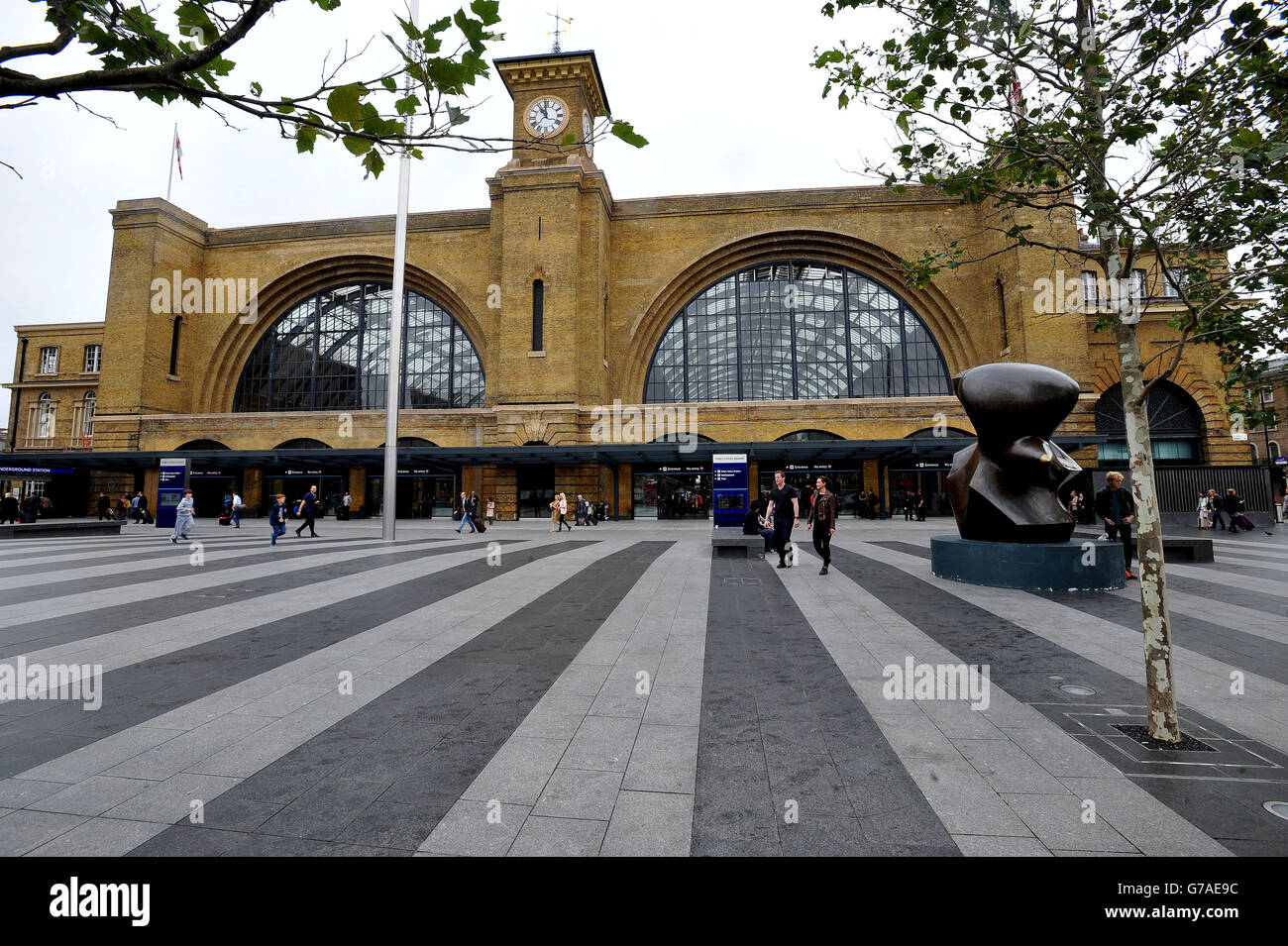 A view of the main entrance to Kings Cross station in north London ...