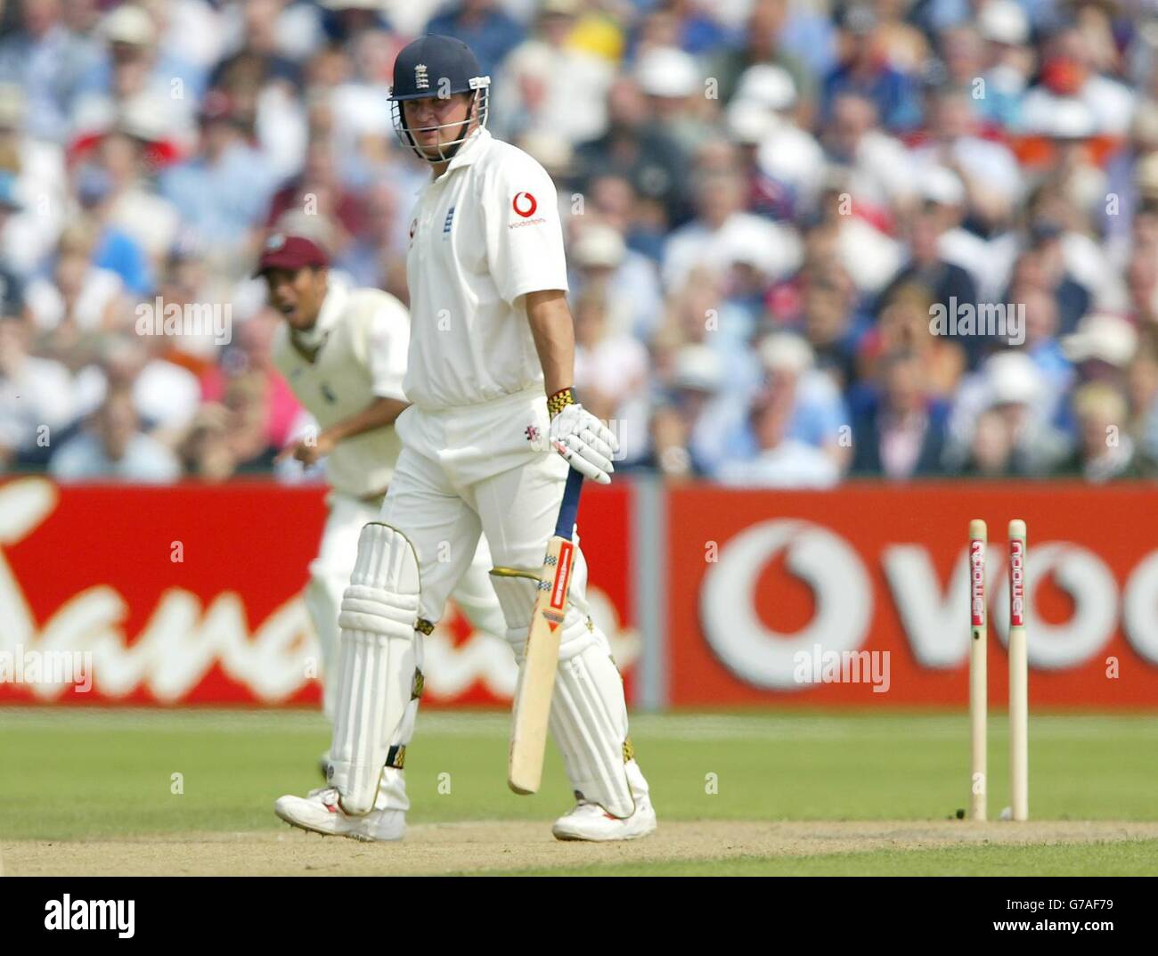 Cricket action robert key hi-res stock photography and images - Alamy