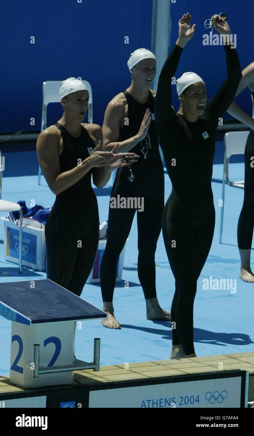 British swimmers (from left) Karen Pickering, Alison Sheppard and ...
