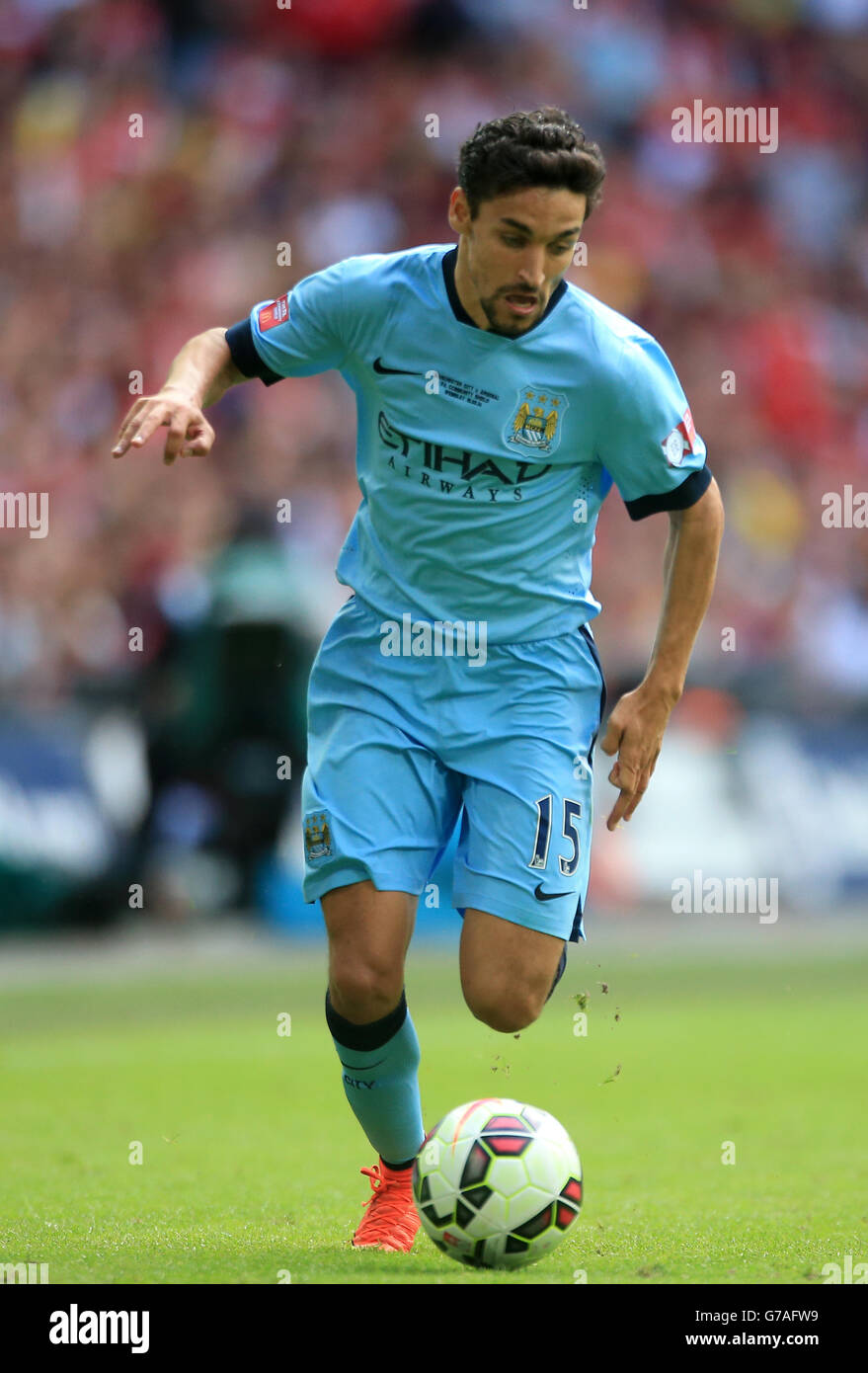 Manchester citys jesus navas community shield match wembley stadium hi ...