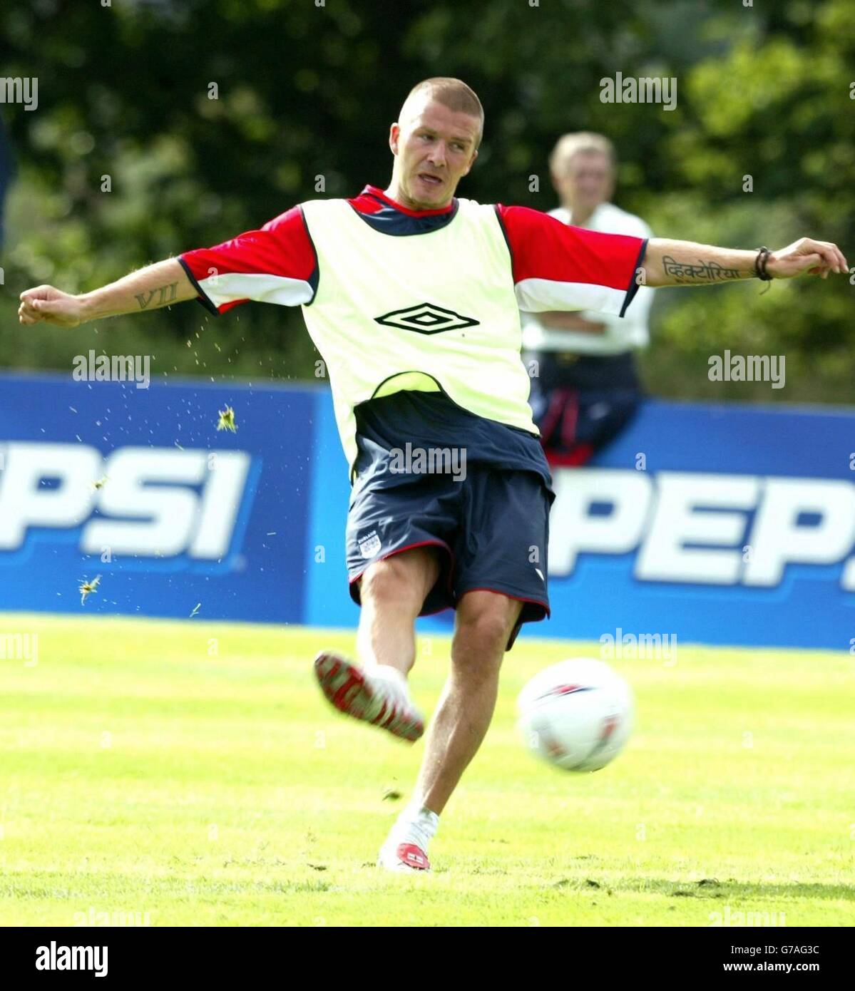 Football action training david beckham hi-res stock photography and ...