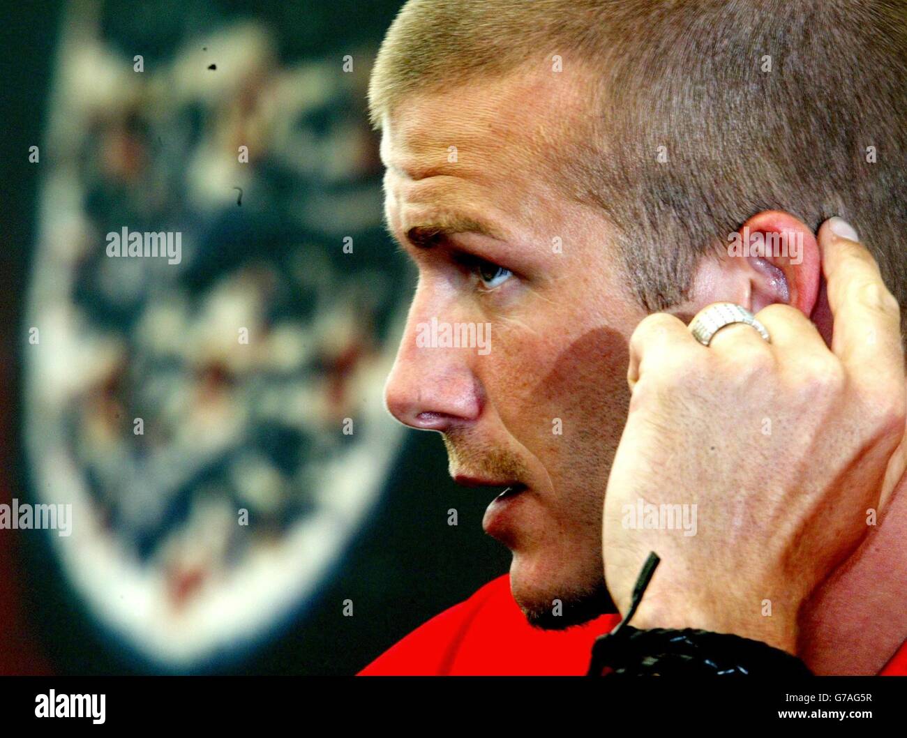 David Beckham press conference Stock Photo - Alamy