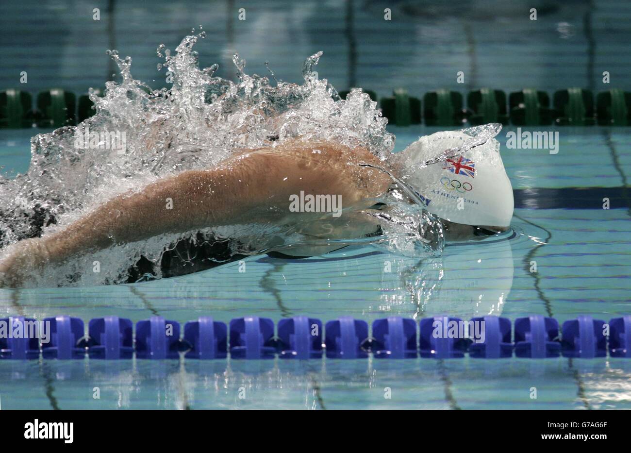 Swimming olympics2004 action olympics160804 stephen parry hi-res stock ...
